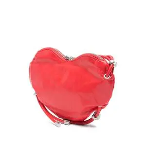 DIESEL® Heart-shaped Embellished Logo Crossbody Bag - Red