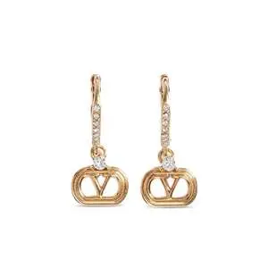 Valentino Garavani Tone Vlogo Drop Earrings - Gold