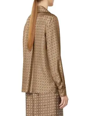 Max Mara Semi-fitted Printed Silk Shirt - Multicolor
