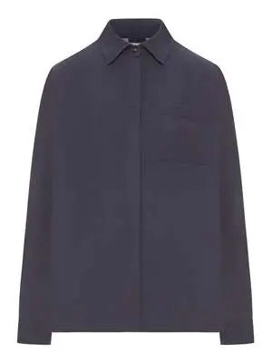 Max Mara Siamese Silk Canvas Shirt - Blue