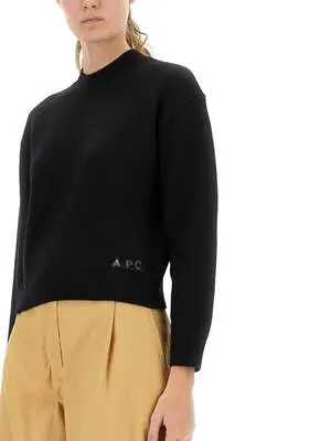 A.p.c. Esther Merino Wool Pullover - Black