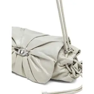 DIESEL® Calf Leather Shoulder Bag With Drawstring Top Handle