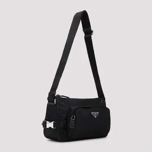 Prada Re-nylon And Saffiano Leather Shoulder Bag