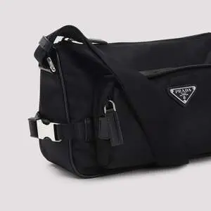 Prada Re-nylon And Saffiano Leather Shoulder Bag