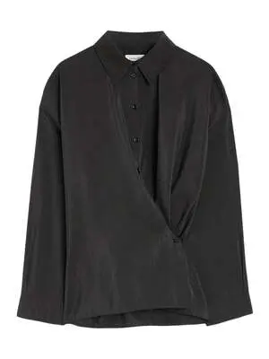 LEMAIRE Lemiaire Straight Collar Twisted Shirt - Black