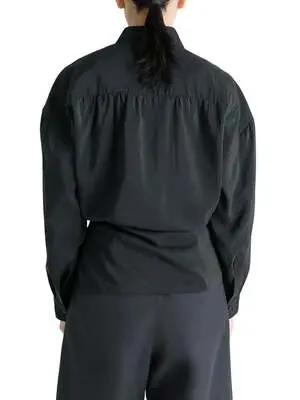 LEMAIRE Lemiaire Straight Collar Twisted Shirt - Black