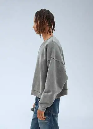 Acne Studios Logo Patch Crewneck Sweatshirt - Gray