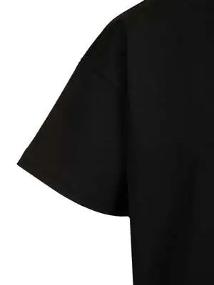 Alaïa Cotton Jersey T-shirt Dress With Fringe