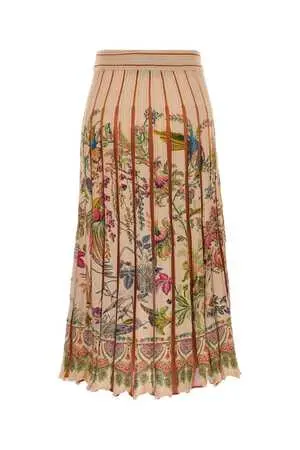 Etro Printed Polyester Blend Skirt