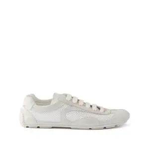 Prada Neutral Suede And Leather Boots - Cream