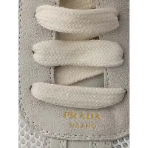 Prada Neutral Suede And Leather Boots - Cream