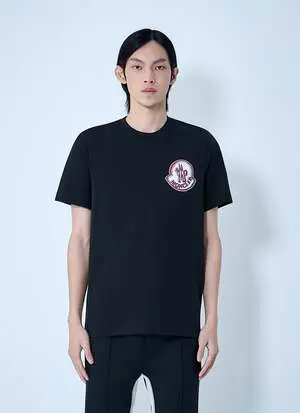 Moncler Embroidered Logo T-shirt - Black