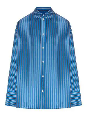 TOTEME Oversized Striped Silk Shirt - Multicolor