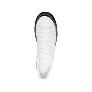 Alexander McQueen Leather Low-top Sneakers With Platform Sole - White