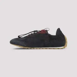 Bottega Veneta Orbit Flash Suede Sneakers - Black