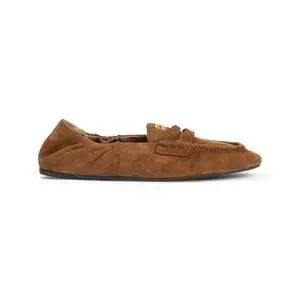 Miu Miu Gold Tone Flats For Women