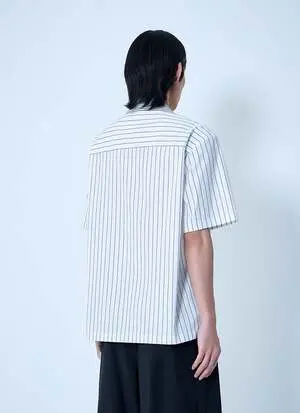 JIL SANDER Boxy Fit Short Sleeve Shirt - White