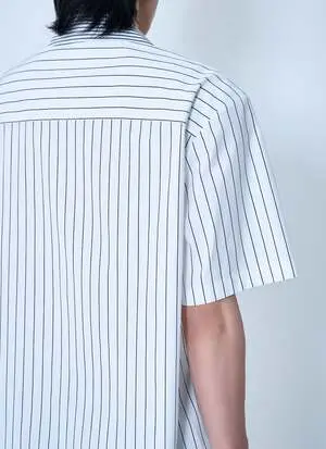 JIL SANDER Boxy Fit Short Sleeve Shirt - White