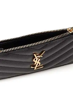 Saint Laurent Cassandre Card Case - Black