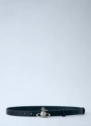 VIVIENNE WESTWOOD Small Orb Buckle Leather Belt