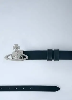VIVIENNE WESTWOOD Small Orb Buckle Leather Belt