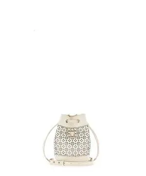 ROGER VIVIER Mini Bucket Bag With Perforated Design