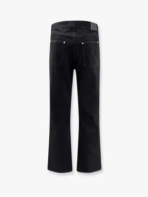 Bottega Veneta Denim Trousers With Leather Patch