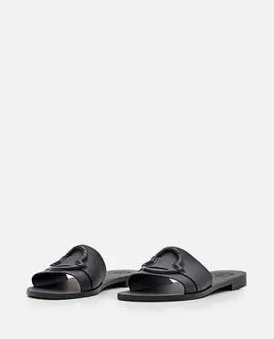 Moncler Rubber Slides With Logo Detailing