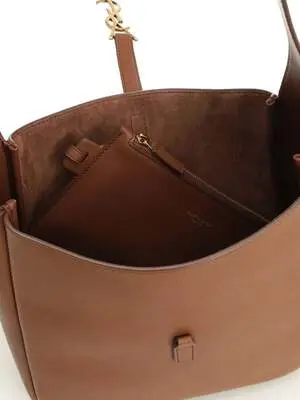 Saint Laurent Calfskin Shoulder Bag - Brown