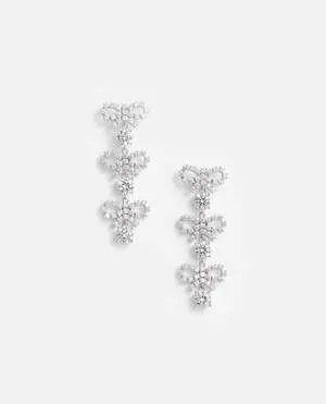 SELF-PORTRAIT Micro Bow Crystal Dangle Earrings - Multicolor
