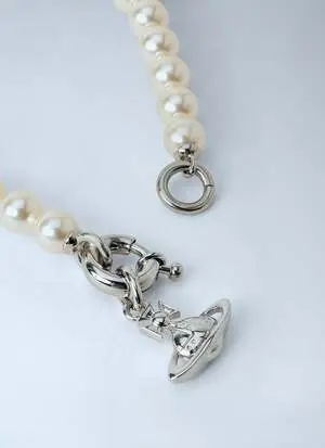 VIVIENNE WESTWOOD Leanne Twin Set Bracelet With Pearl Beads And Letter Charms