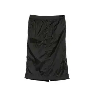 Saint Laurent Ruched Straight Skirt - Black