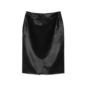 Saint Laurent Satin Skirt With Cassandre Charm