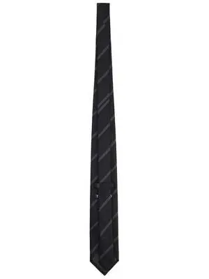 TOM FORD Printed Silk Neck Tie - Black