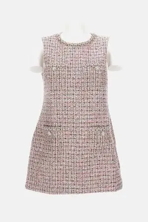 SELF-PORTRAIT Midi Dress Boucle Motif - Multicolor