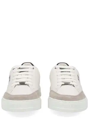 FERRAGAMO Gancini Leather Lace-up Sneakers - Black