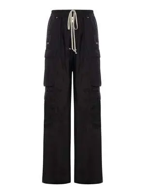 Rick Owens Cupro Cargo Pants - Black