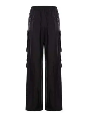Rick Owens Cupro Cargo Pants - Black