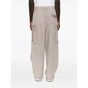Mihara Yasuhiro Grey Cargo Trousers - Cream