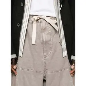 Mihara Yasuhiro Grey Cargo Trousers - Cream