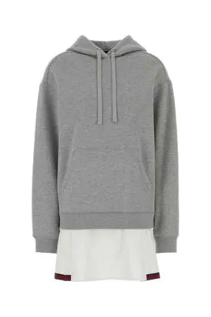 Gucci Grey Cotton Sweatshirt Dress