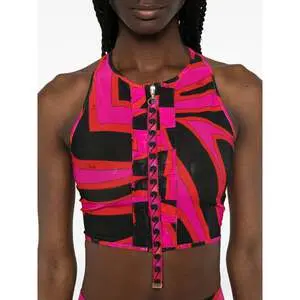 Emilio Pucci Cropped Sleeveless Racerback Top