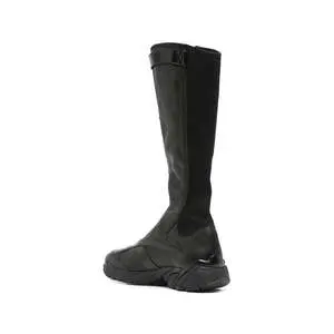 Our Legacy Leather Paneled Zip Up Boots