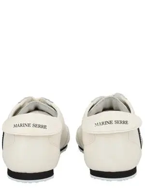 MARINE SERRE Astra Leather Sneakers - White