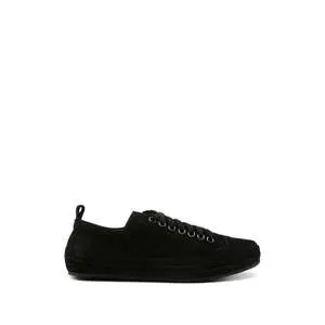 TOM FORD Suede Low-top Sneakers With White Stripe Detail - Black