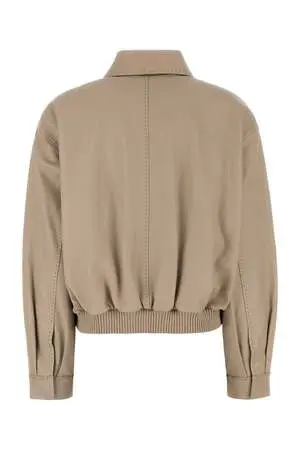 Fendi Cappuccino Leather Jacket - Brown