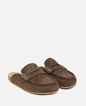 JW Anderson Suede Sabot Loafers - Multicolor