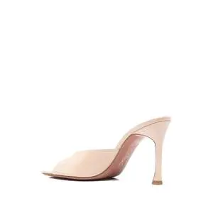 Amina Muaddi Patent Leather Slip-on Stiletto Mules