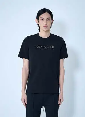 Moncler Logo Motif T-shirt - Black