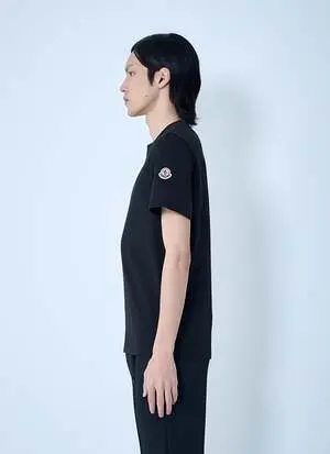 Moncler Logo Motif T-shirt - Black